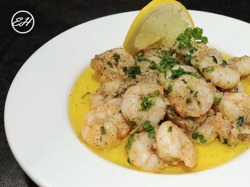 Creveti in sos de unt cu usturoi - Extravagance House